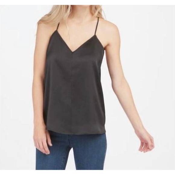 SPANX | Tops | New Spanx Vneck Racerback Cami In Black | Poshmark